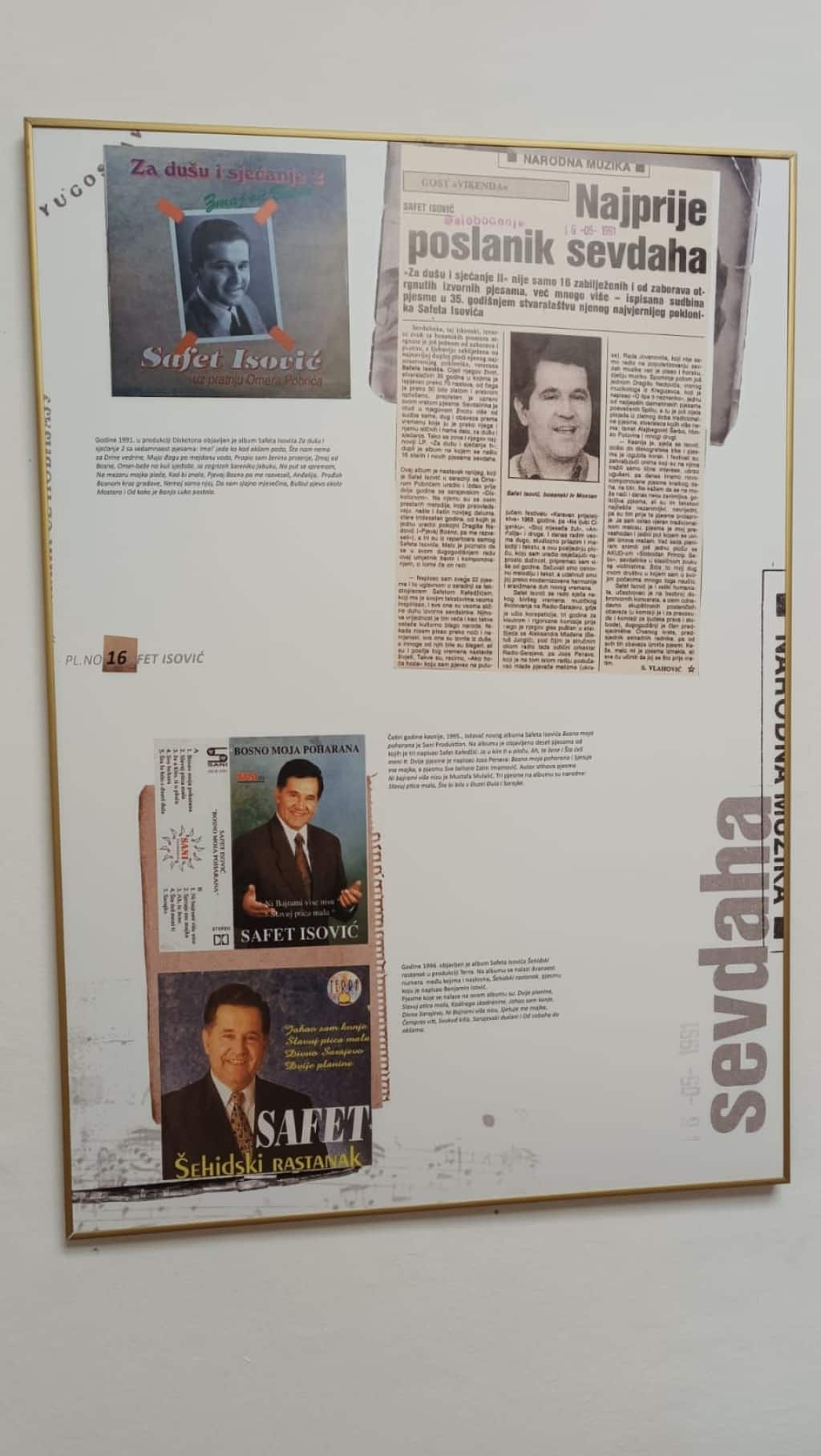 15 godina od smrti Safeta Isovića obilježava se izložbom